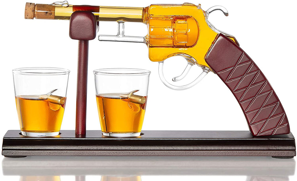 Gun Whiskey Decanter Set, 100ml – The Diamond Glassware